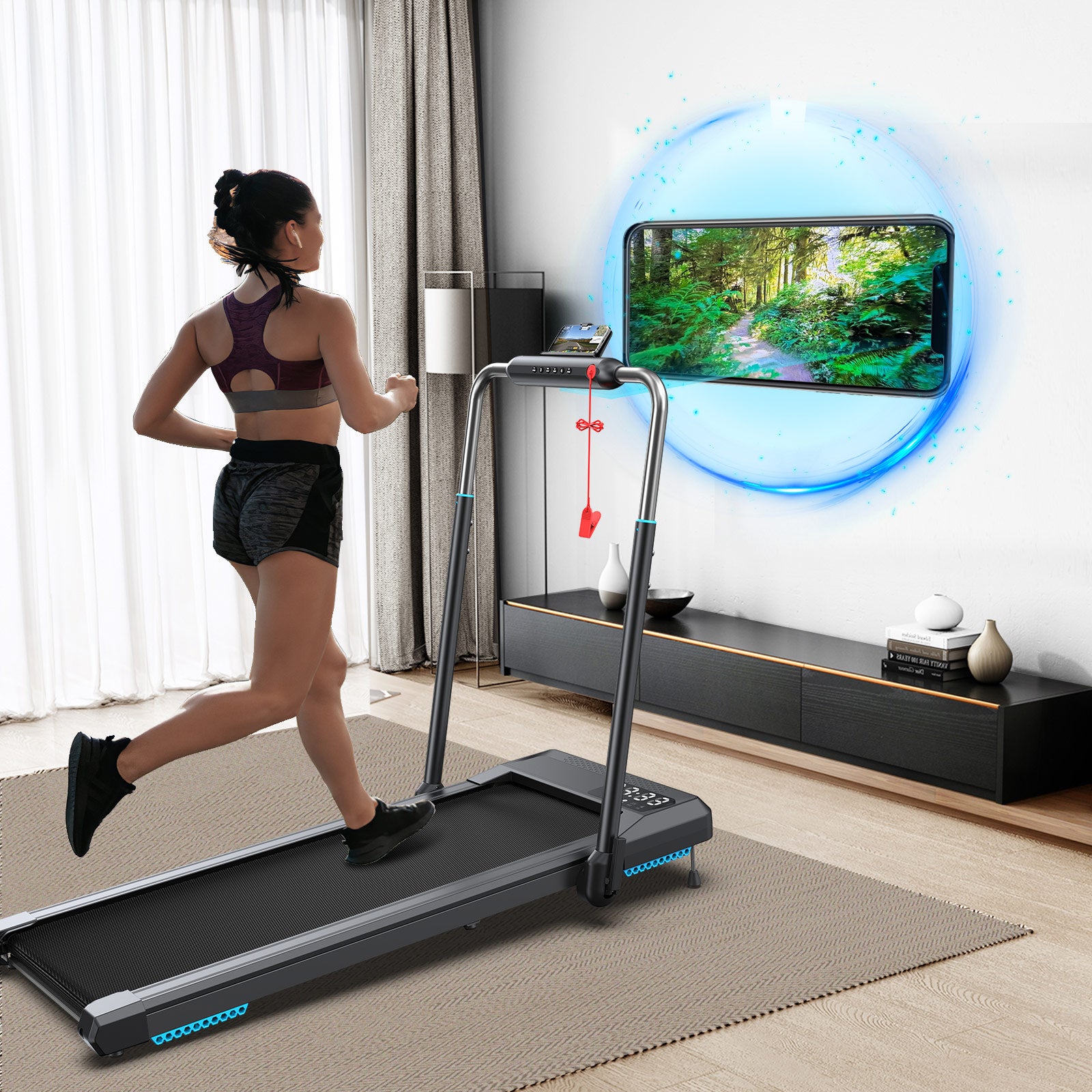 2025 Upgraded TM002 Foldable Treadmills With 360Lbs Max Load