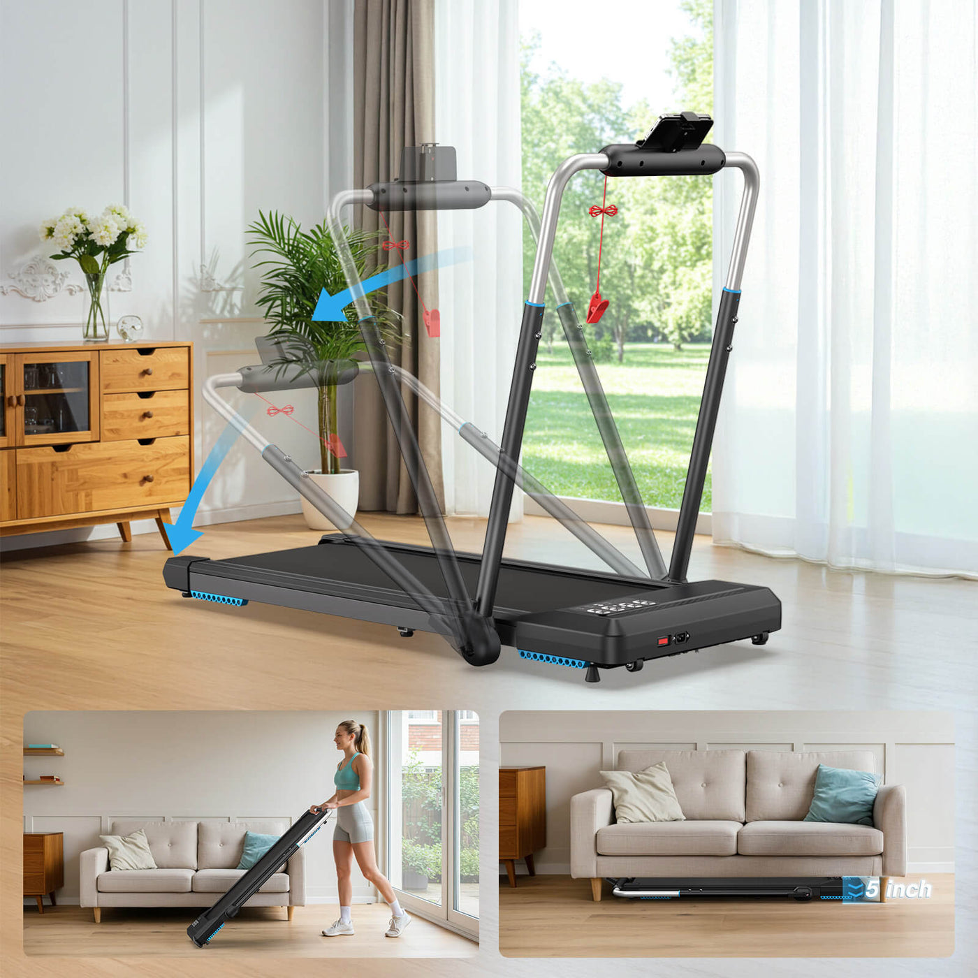 Best 360lbs Capacity 10% Incline Treadmill With Wide Belt Tailored For ...