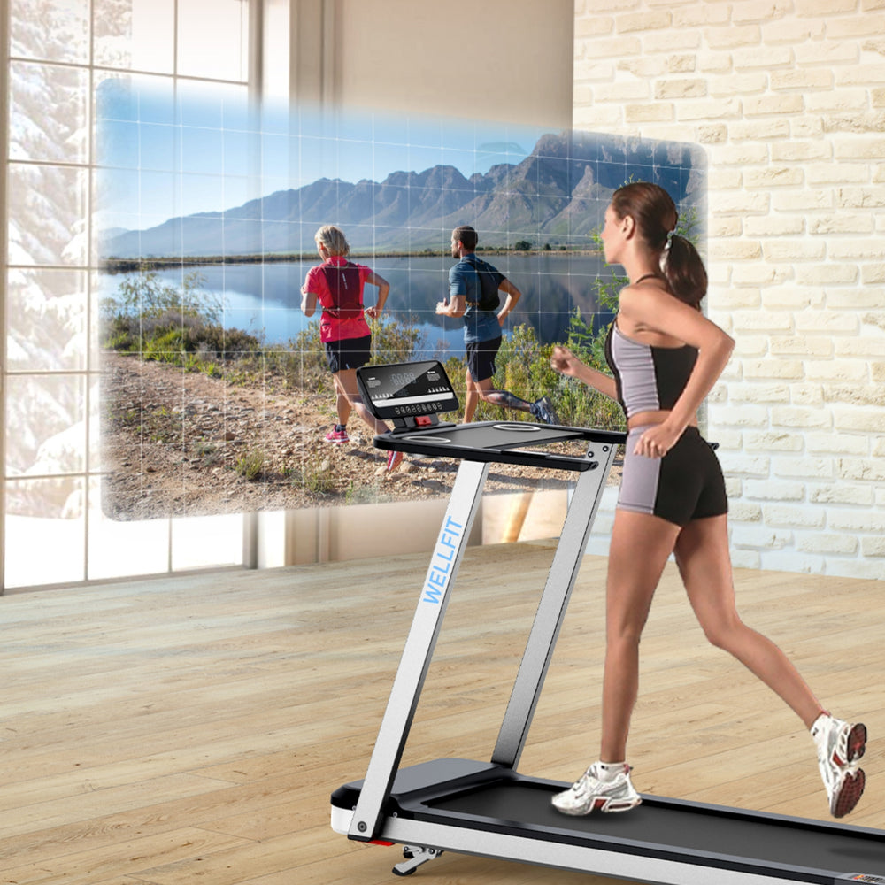 TM006 Incline Foldable Treadmill With Desk & 350lbs Max Load