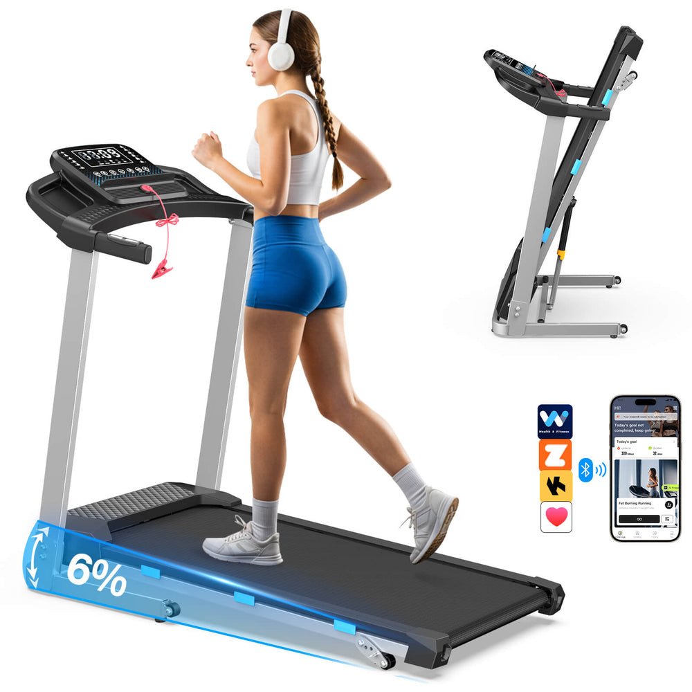 TM015 Folding Incline Treadmill With Siderails 350lbs Capacity Good For ...