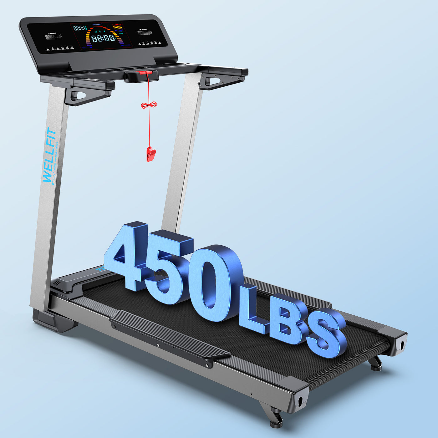 20x45 Inch Running Area Heavy Duty Treadmill 450lbs Weight Limit ...