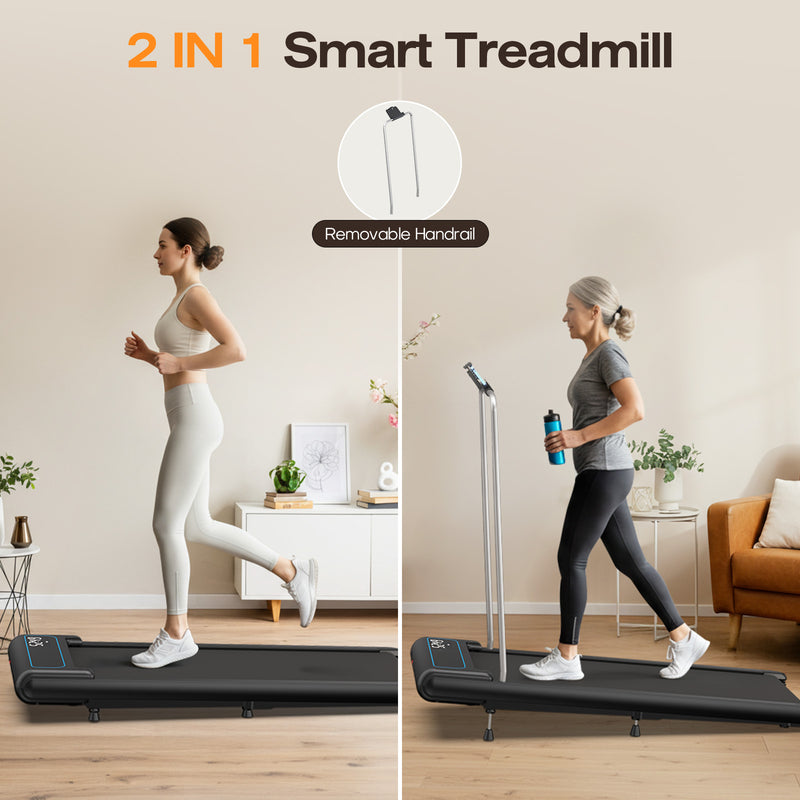 Lightweight & Quiet Under Desk Walking Pad With 10% Incline Free APP ...