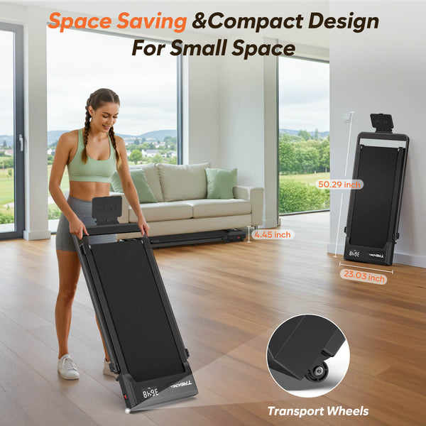 TM034 Folding Treadmill With 10% Incline