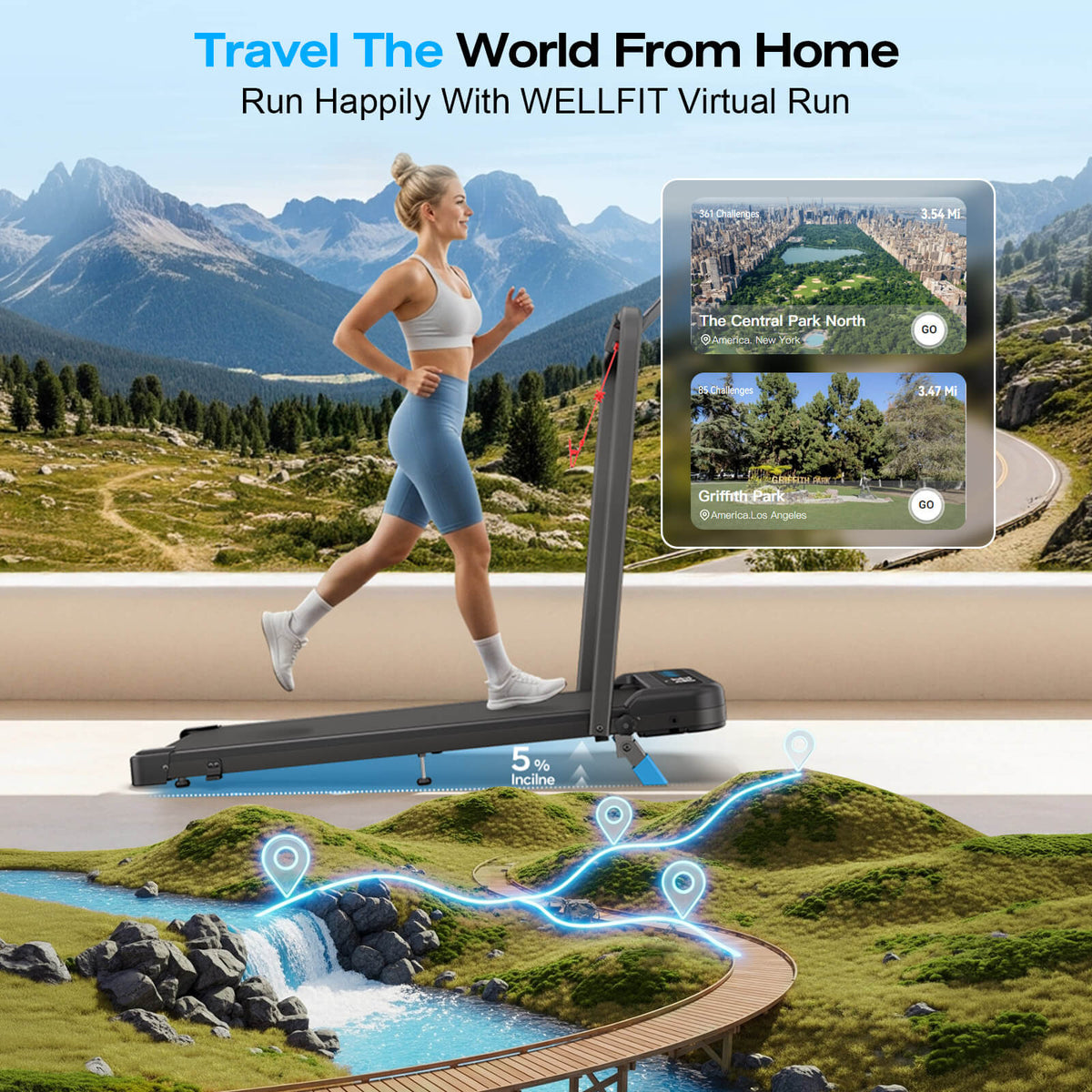 [Best Seller]TM037 Folding Treadmill With Incline 320LBS Capacity