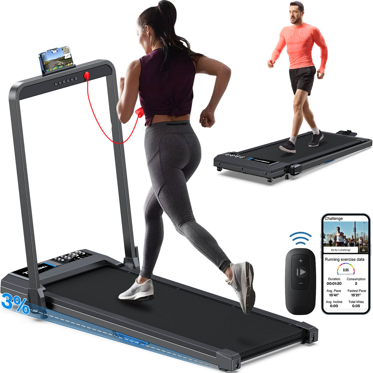 Wellfit walking pad treadmill ,Health & Fitness | Build Your Home Gym