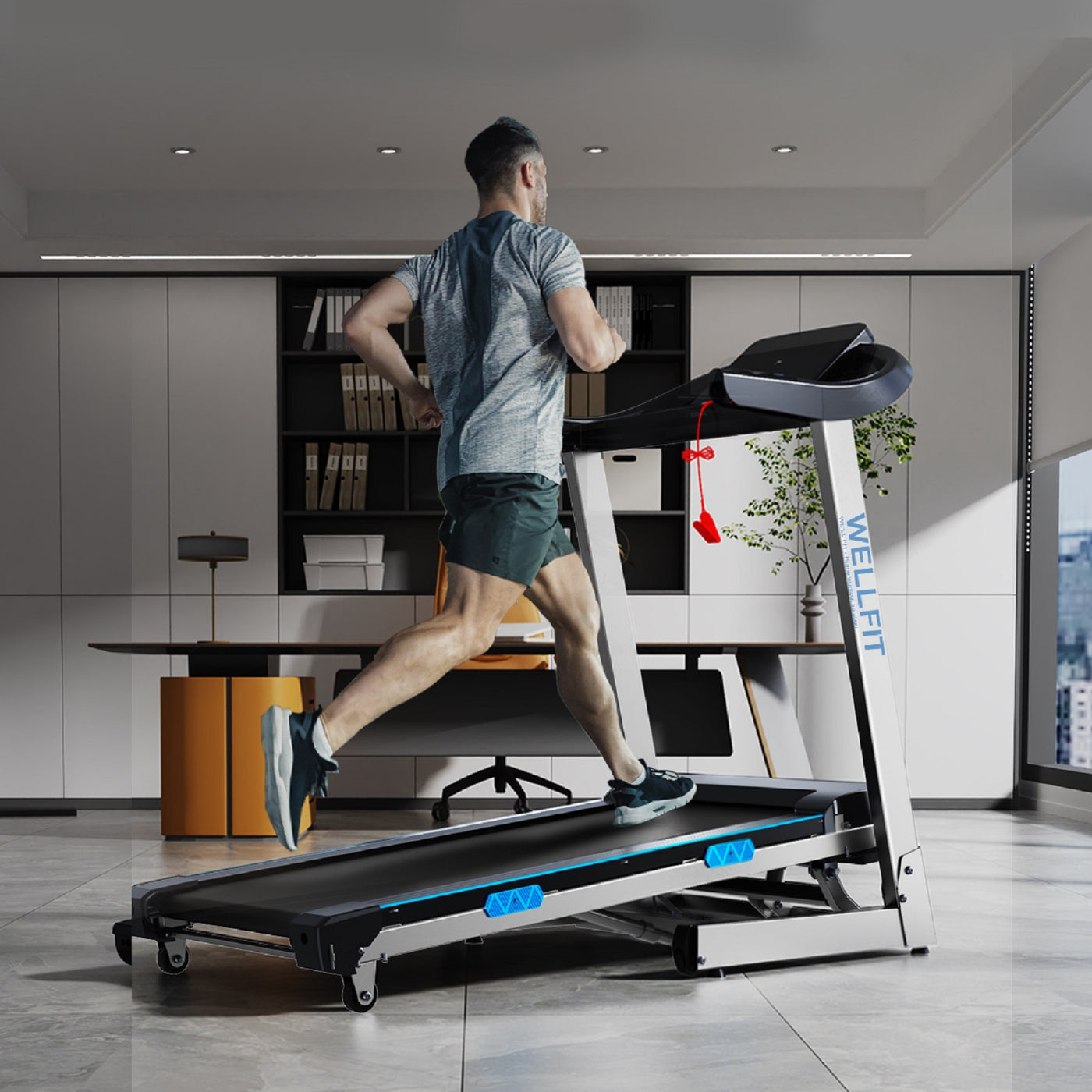 TM007 Foldable Auto 15% Incline Treadmill 350 LBS Capacity